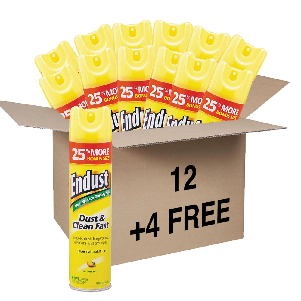 Endust, Multi-Surface Dusting Spray Lemon Zest, 12x 12.5 oz ...