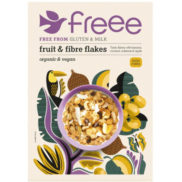 Doves Farm Fruit & Fibre Flakes GF, 375 g – WesleysOnline.com